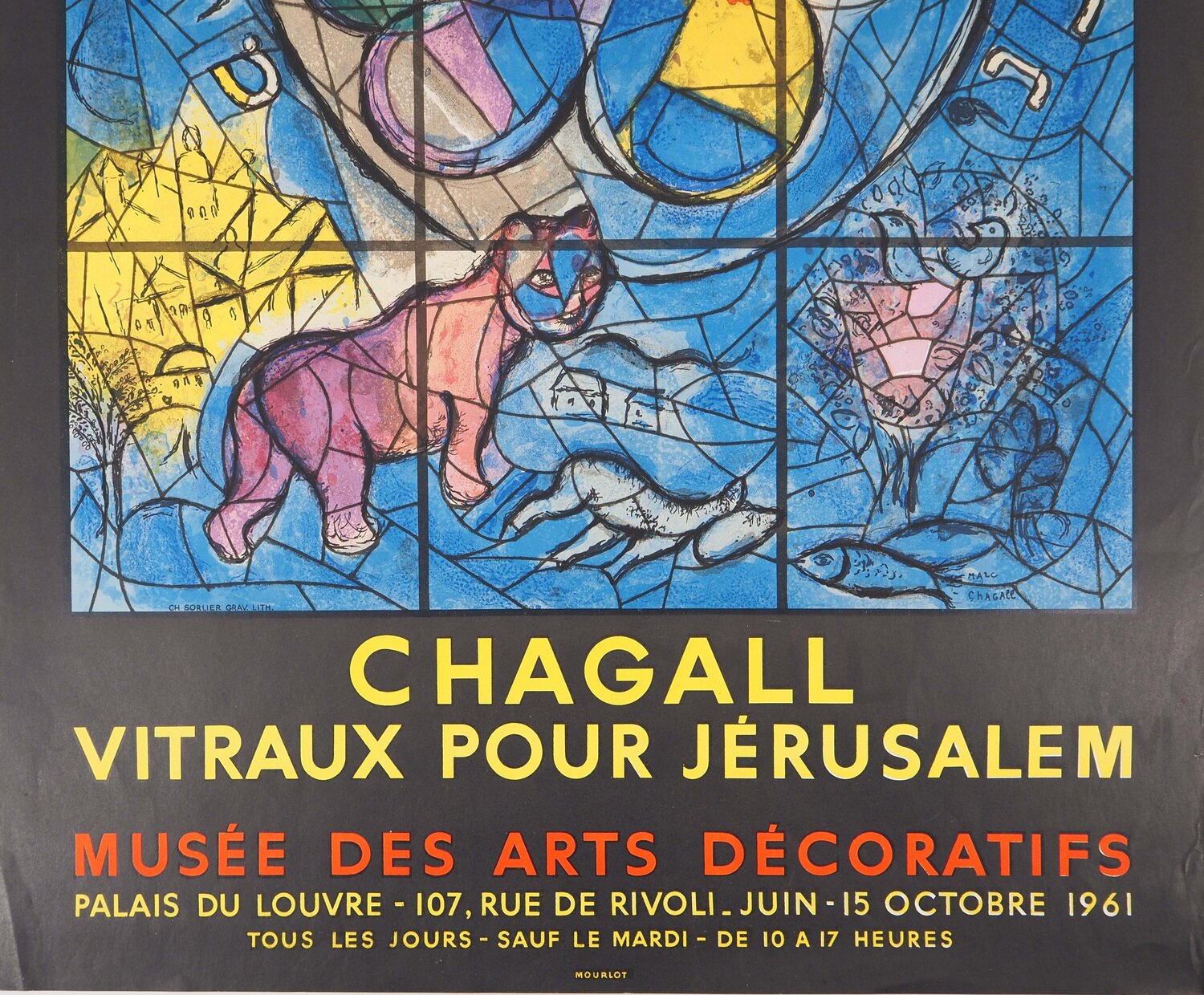 Vitraux de Jérusalem, Tribu de Benjamin de Marc Chagall (1961 ...