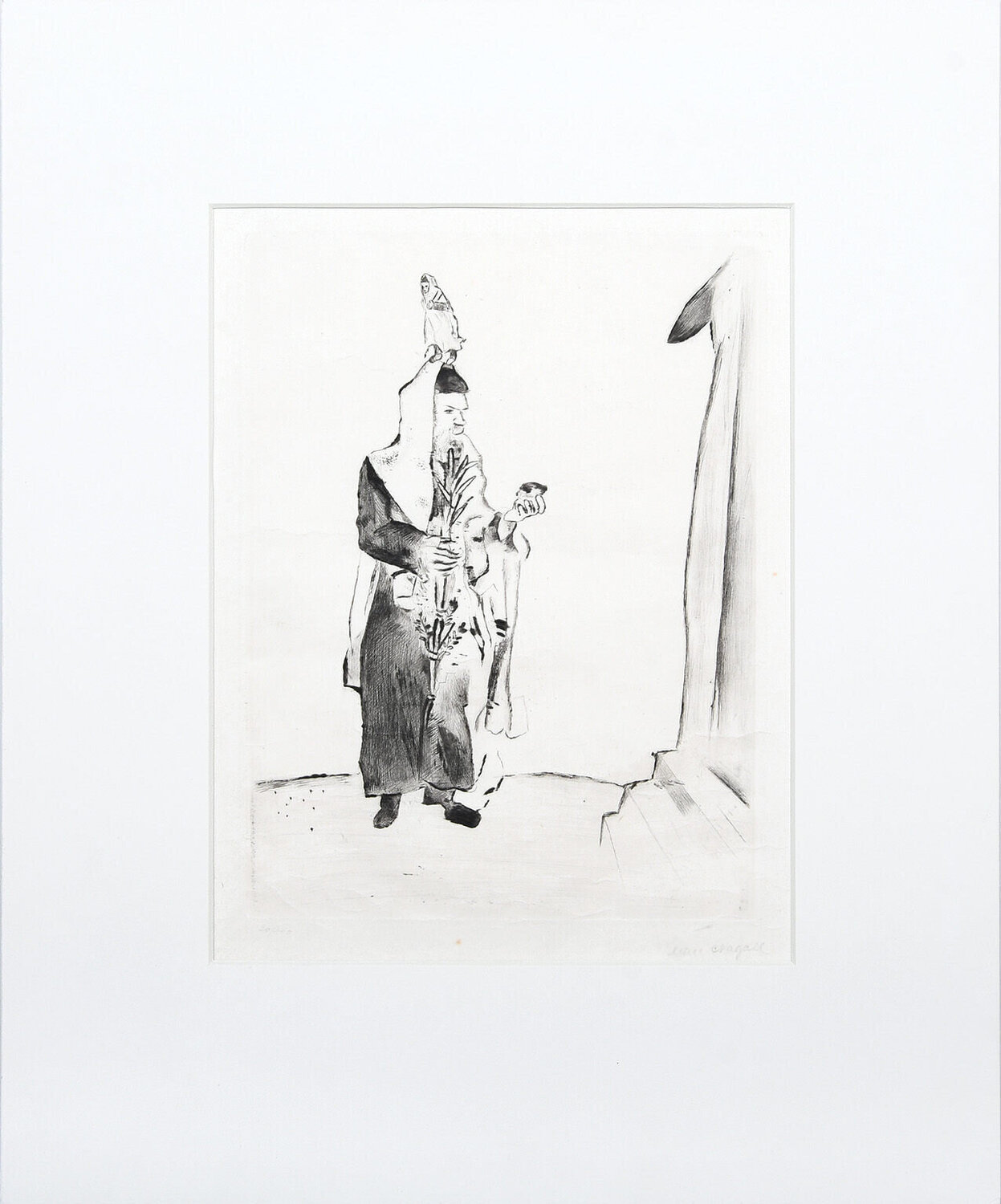Der Rabbi, from Mein Leben by Marc Chagall (1922) : Print Engraving ...
