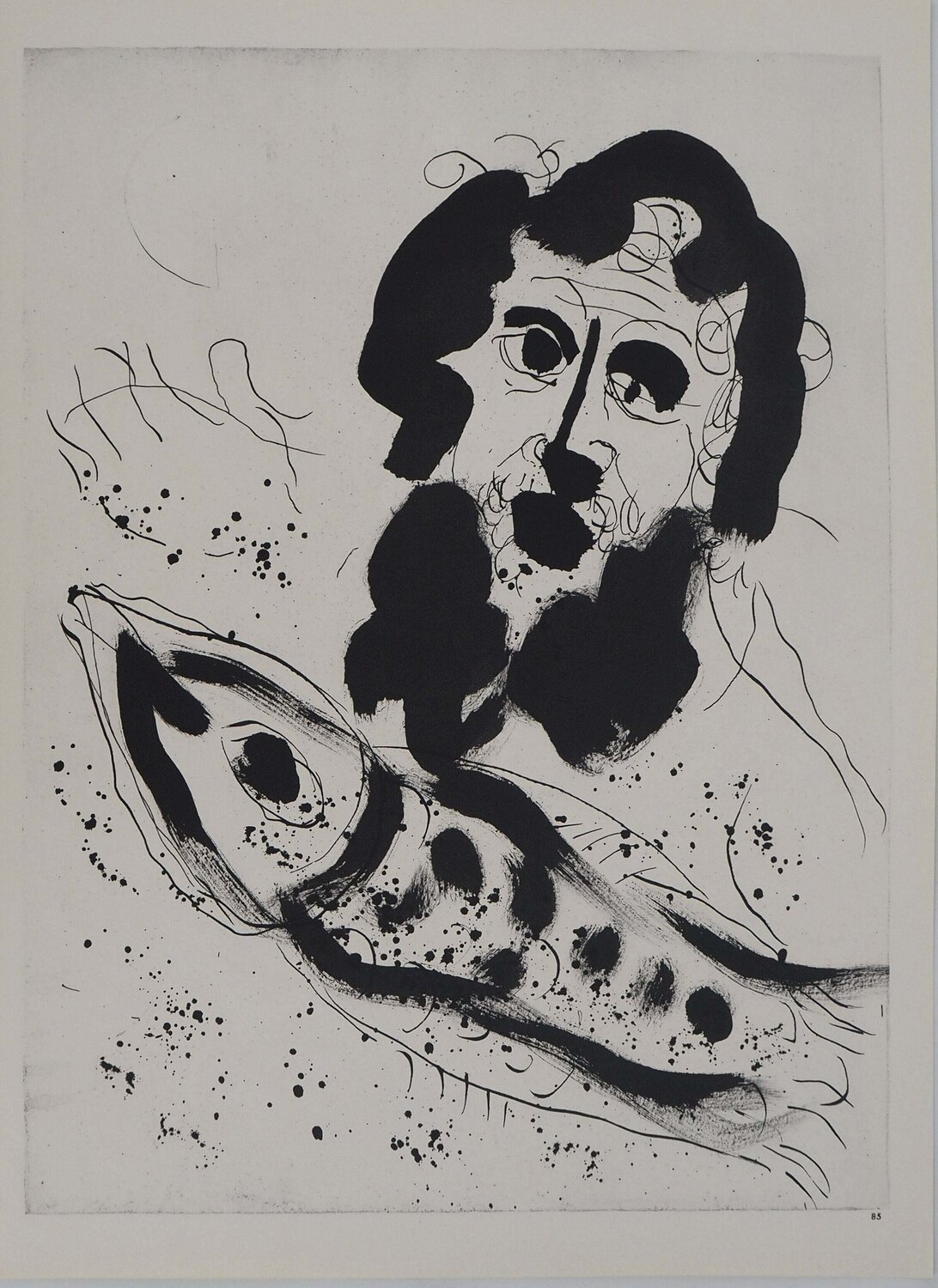 La Bible, Jonas et le poisson, Héliogravure de Marc Chagall (1960 ...