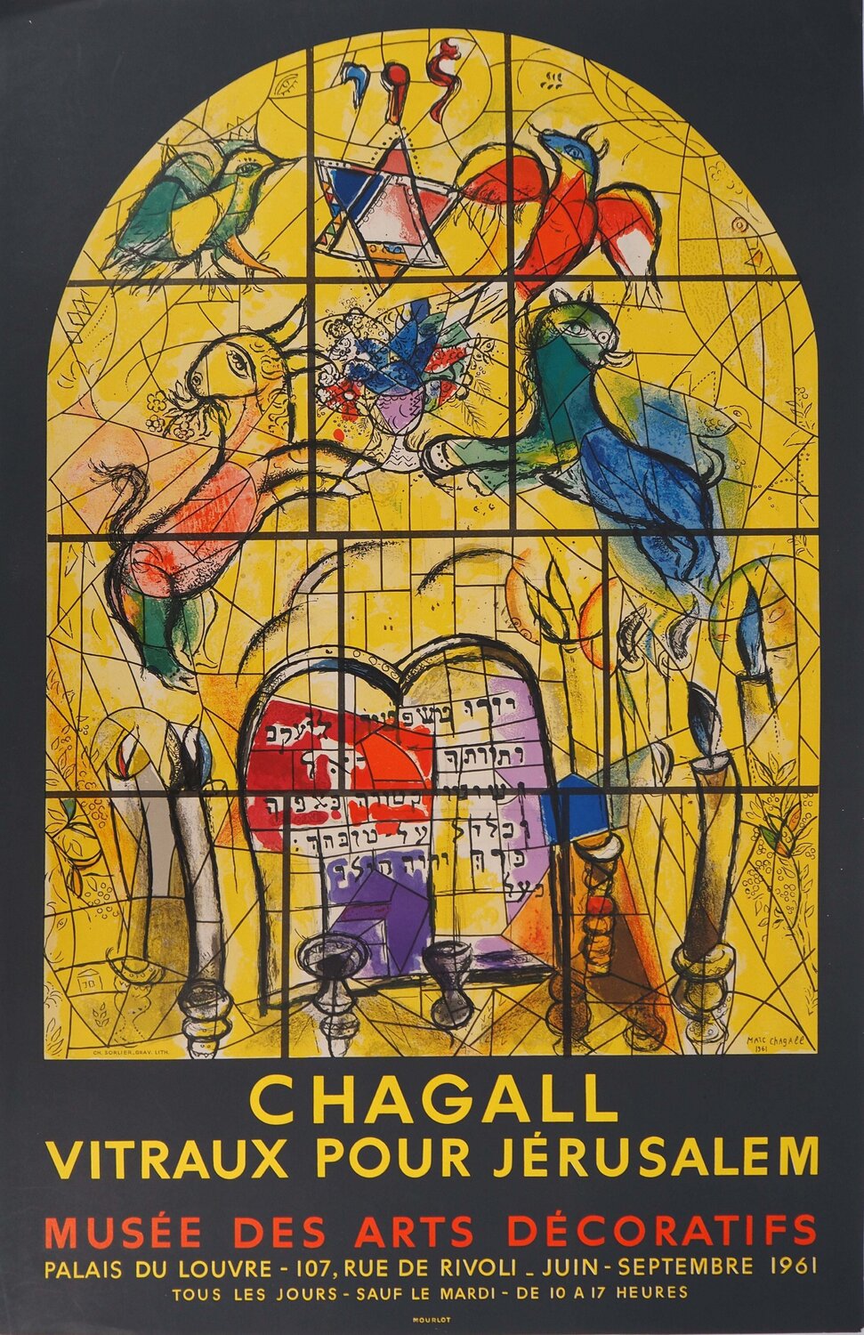 Vitraux De Jérusalem Tribu De Lévi De Marc Chagall 1961 Impresión