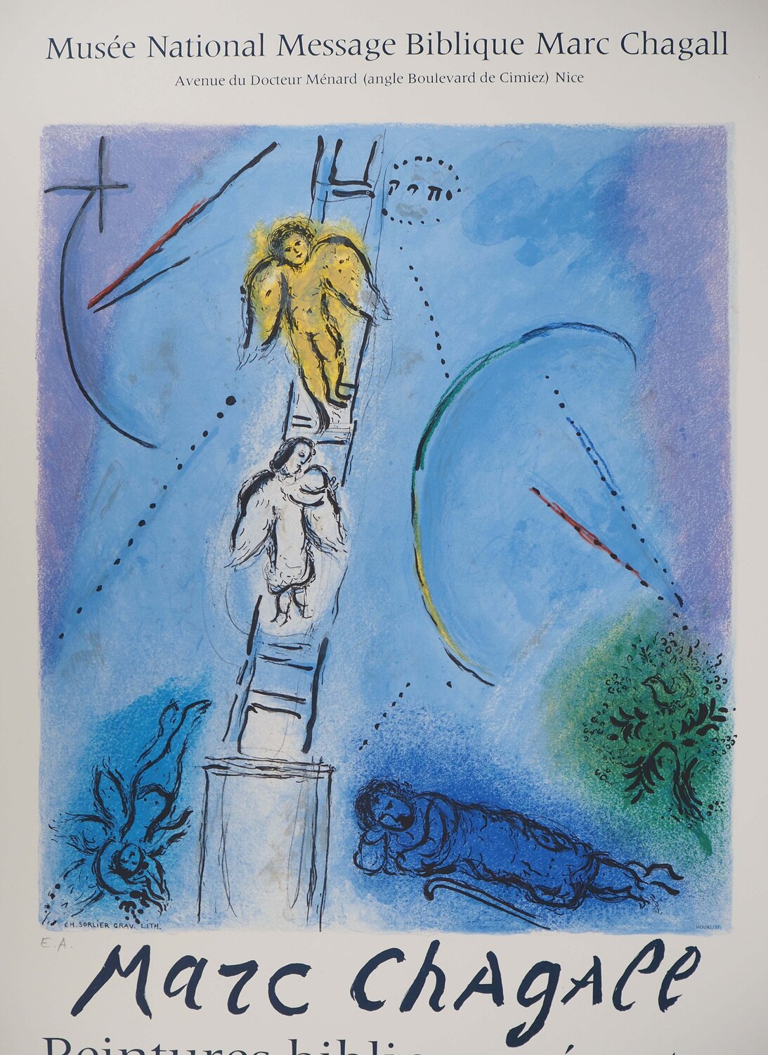 L'échelle céleste de Jacob de Marc Chagall (1977): Impresión Litografía ...