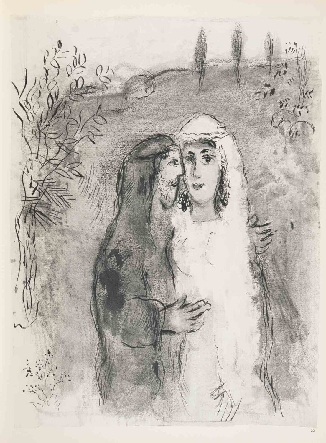 Wedding of Rachel and Jacob by Marc Chagall (1960) : Print Engraving ...