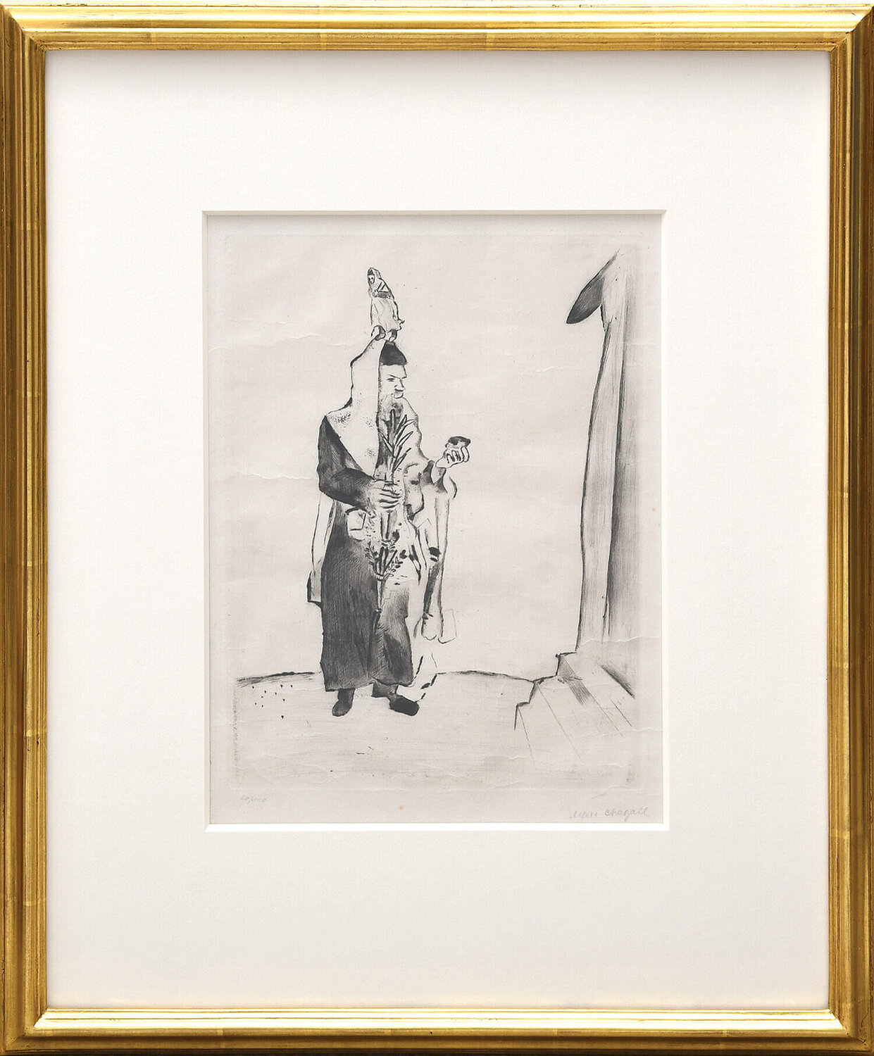 Der Rabbi, from Mein Leben by Marc Chagall (1922) : Print Engraving ...