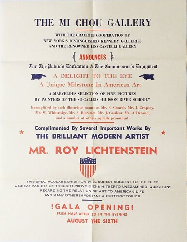 Rare Mi Chou Gallery poster "introducing the brilliant modern artist ...