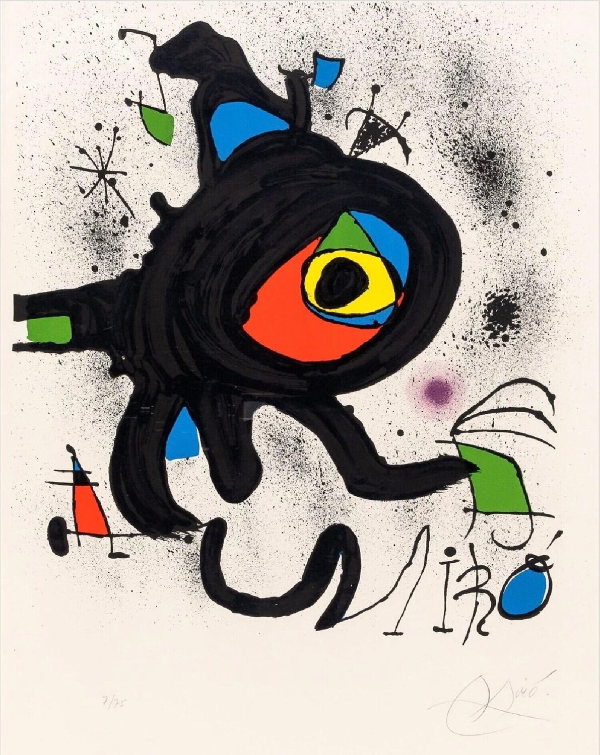 Oeuvre Grave Original by Joan Miró (1973) : Print Lithography - Singulart