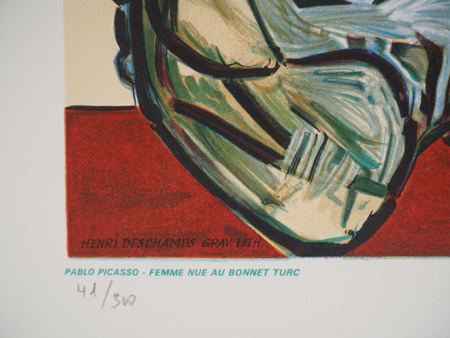 Femme nue au bonnet turc de Pablo Picasso (1974) : Édition Lithographie - Singulart