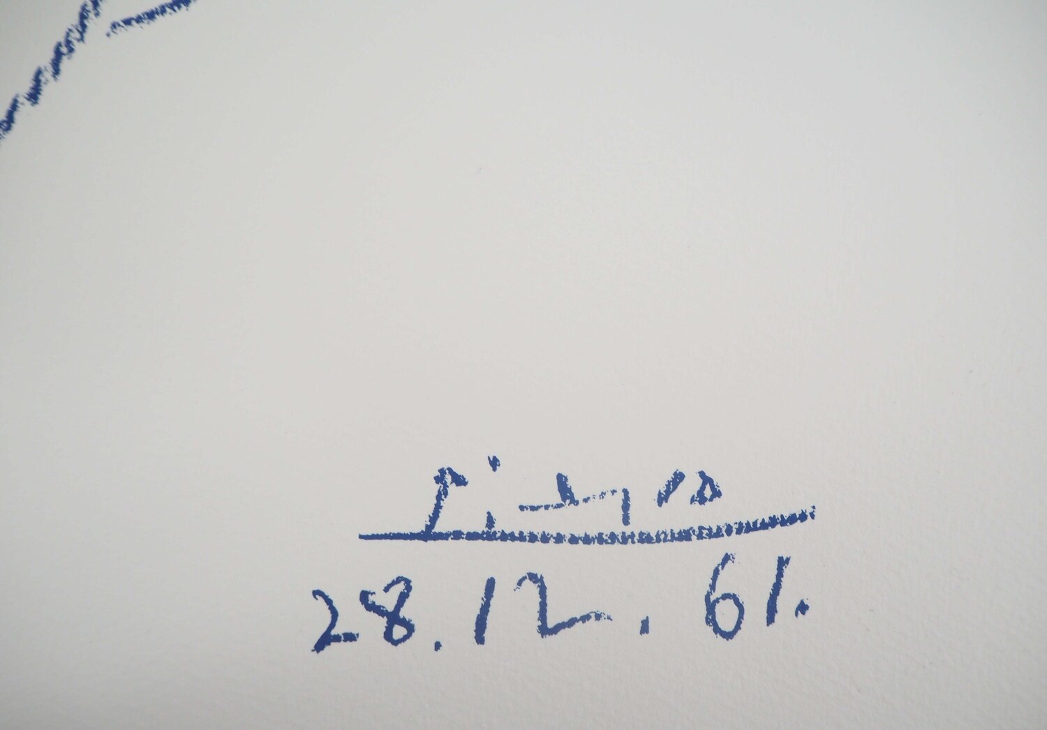 La colombe bleue, Lithographie signée by Pablo Picasso (N.D) : Print ...