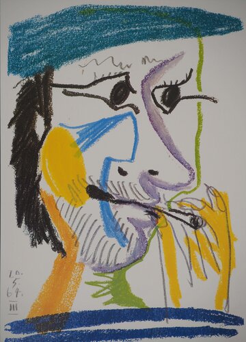 Femme nue au bonnet turc de Pablo Picasso (1974) : Impression Lithographie - Singulart