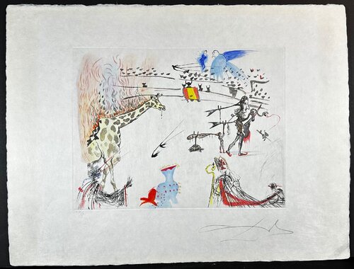 Tauramachie Surrealiste The Giraffe on Fire by Salvador Dalí (1970 ...