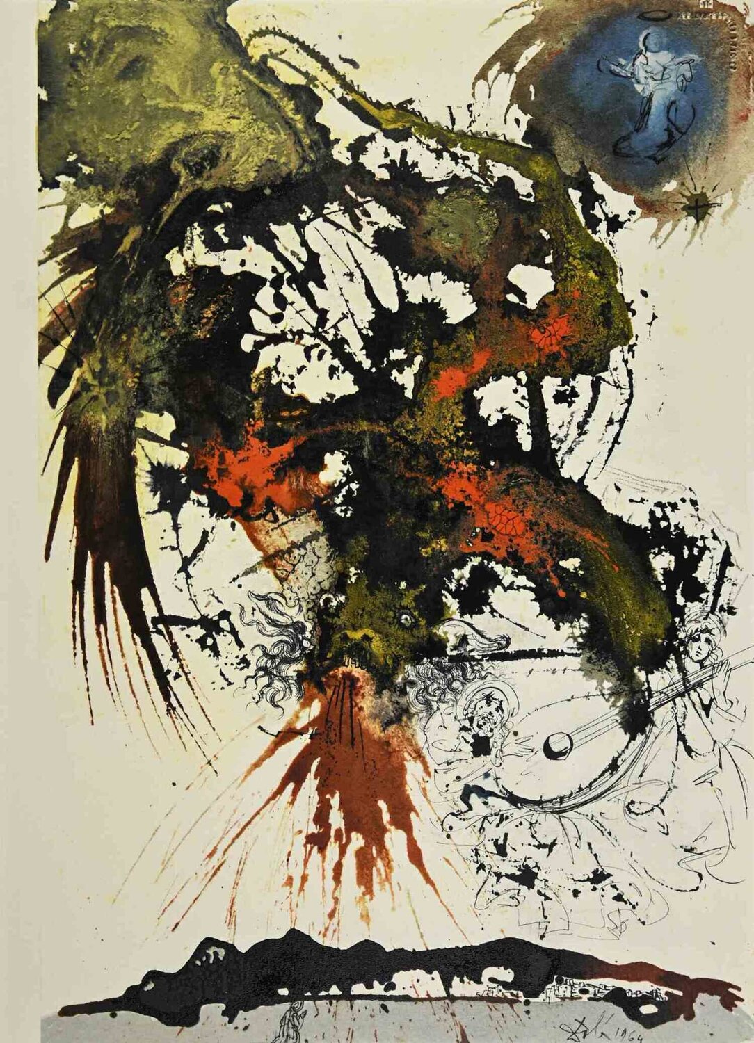 Proelium Magnum in Caelo by Salvador Dalí (1964) : Print Lithography ...