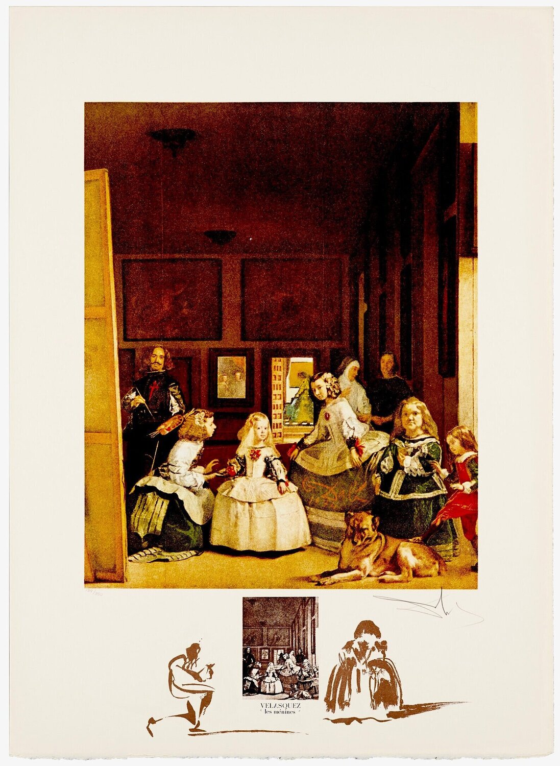 Changes in Great Masterpieces Velasquez "Les Minines" by Salvador Dalí ...