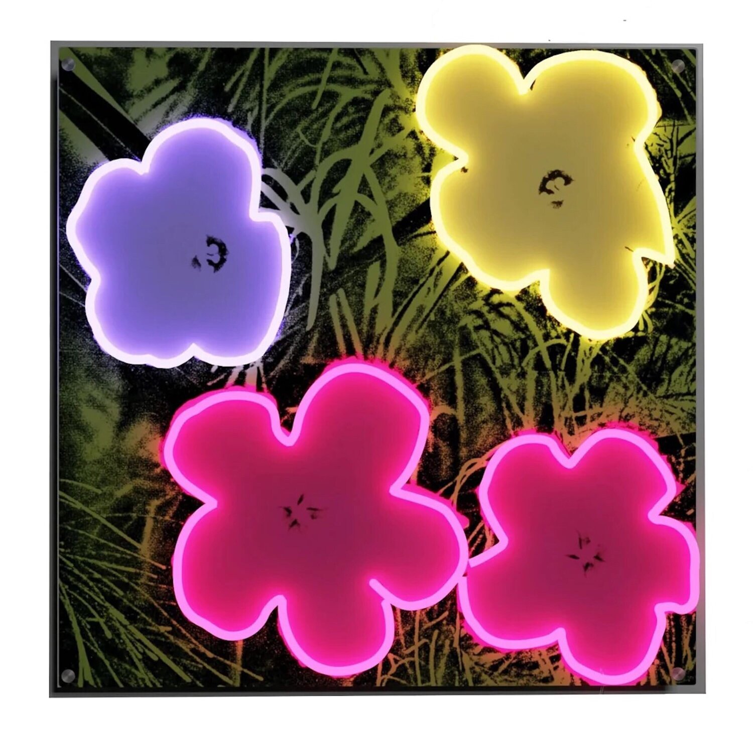 Neon Flowers lighted Wall Hanging/Sign by Andy Warhol (2022) : Other ...
