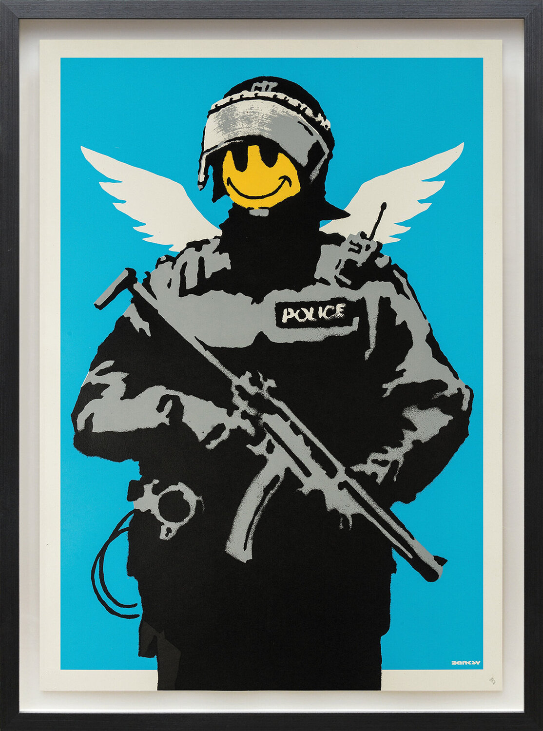 Flying Copper by Banksy (2004) : Print Screen Printing - Singulart