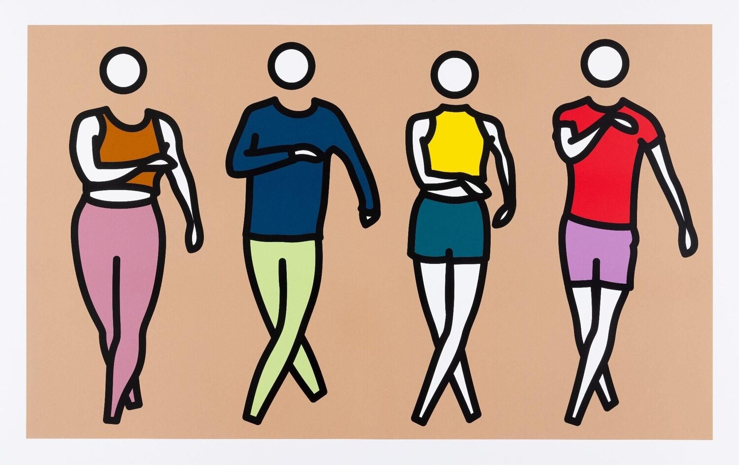 Dance Synced 4 by Julian Opie (2024) : Print Screen Printing - Singulart