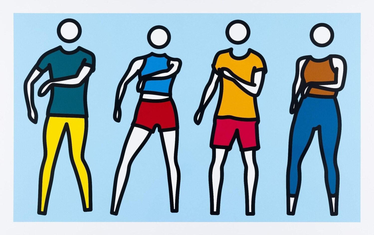 Dance Synced 5 by Julian Opie (2024) : Print Screen Printing - Singulart