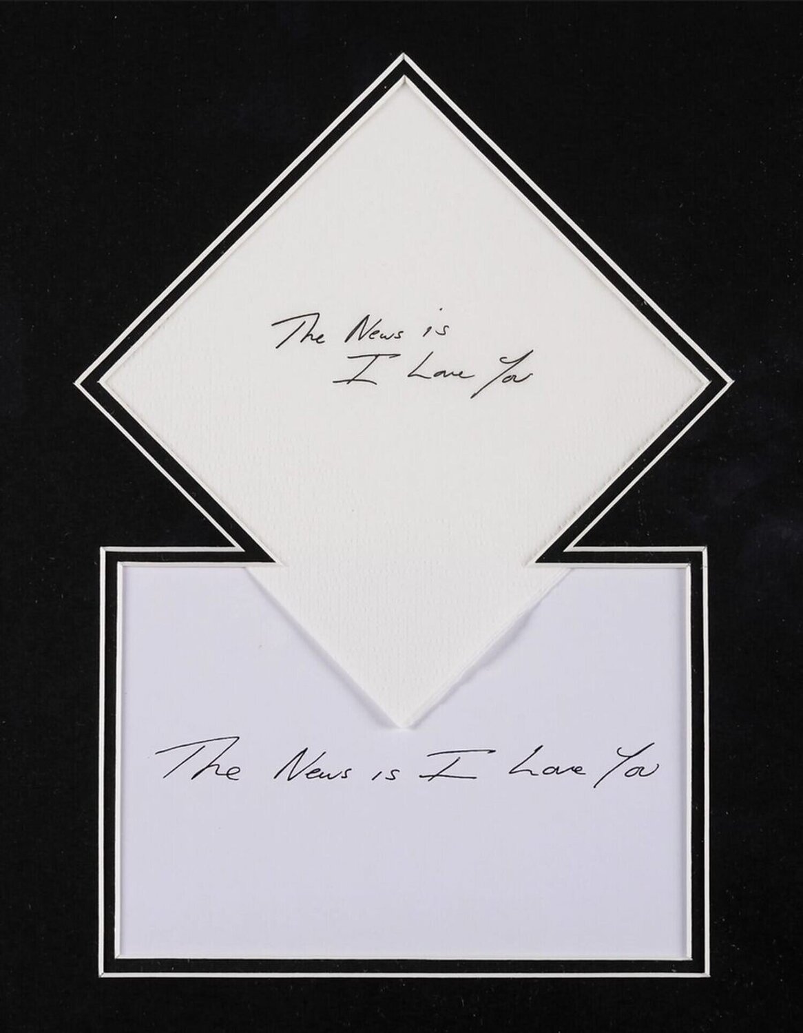 Tracey Emin The News Is I Love You, Black Frame door Tracey Emin (2021 ...