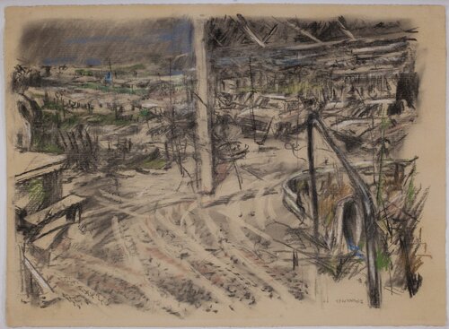 Embarkation by William Kentridge (1986) : Work on Paper Pastel ...