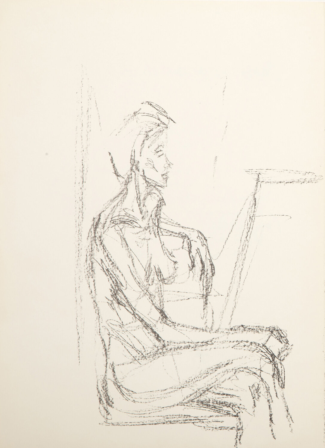 Profile Of Seated Woman Derriere Le Miroir no. 127 by Alberto ...