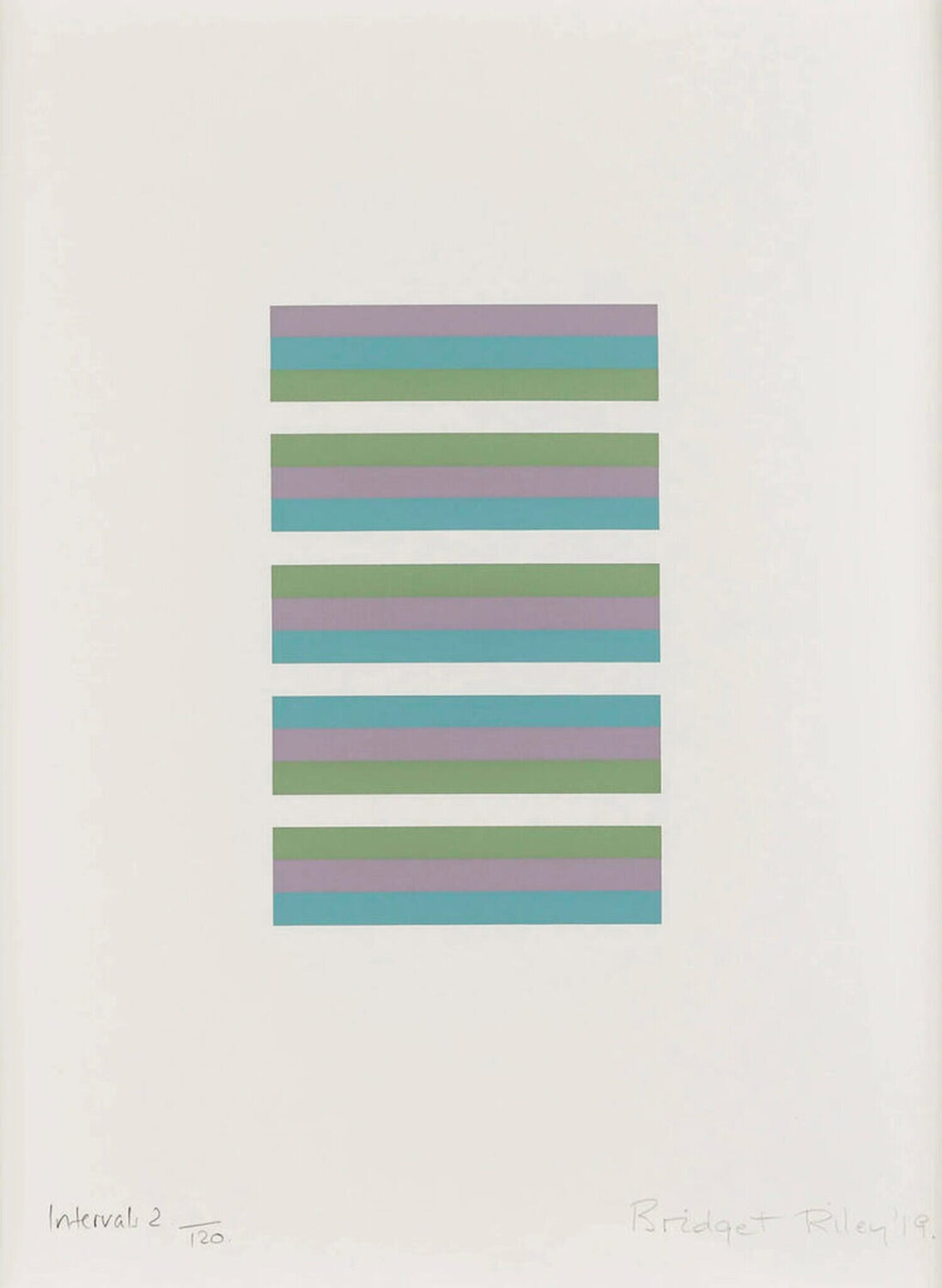 Intervals 2 by Bridget Riley (2019) : Print Screen Printing - Singulart