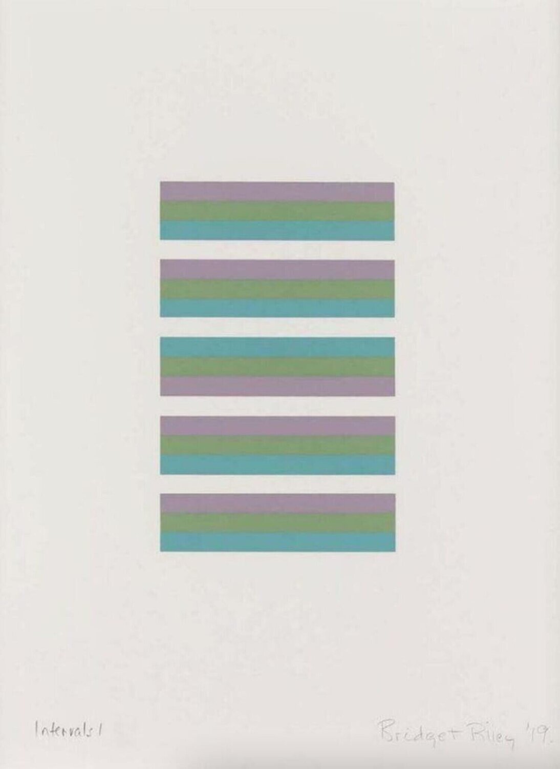Intervals 1 by Bridget Riley (2019) : Print Screen Printing - Singulart