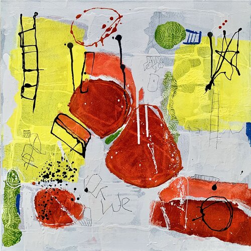 DAYS IN DELOS #10 von Michèle Prévost (2022): Malerei Acryl, Kohle auf ...