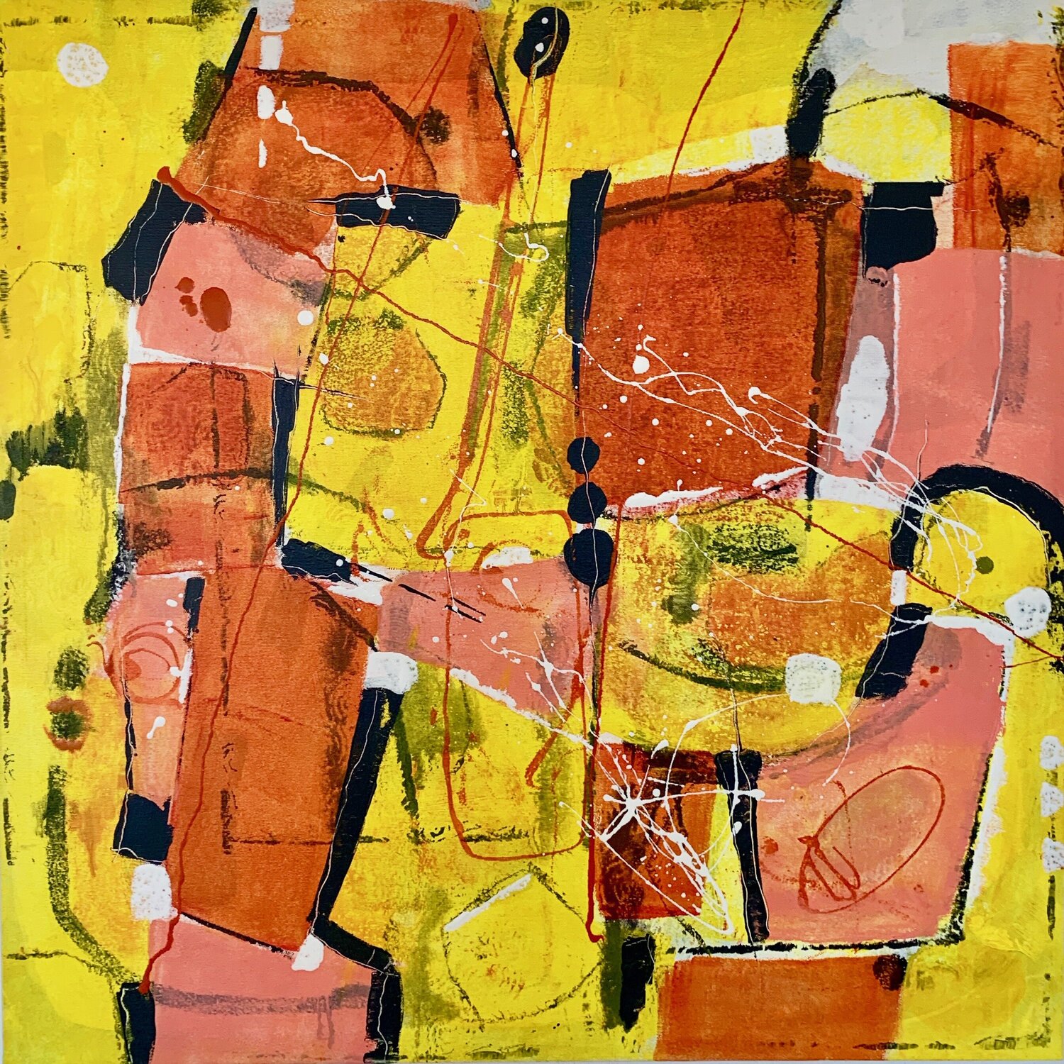 DAYS IN DELOS #3 von Michèle Prévost (2022): Malerei Acryl, Emaille auf ...