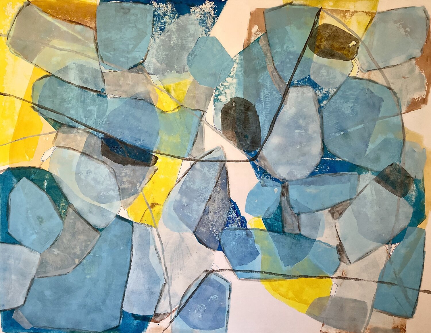 Beyond the rain-drenched streets 3 von Michèle Prévost (2023): Malerei ...