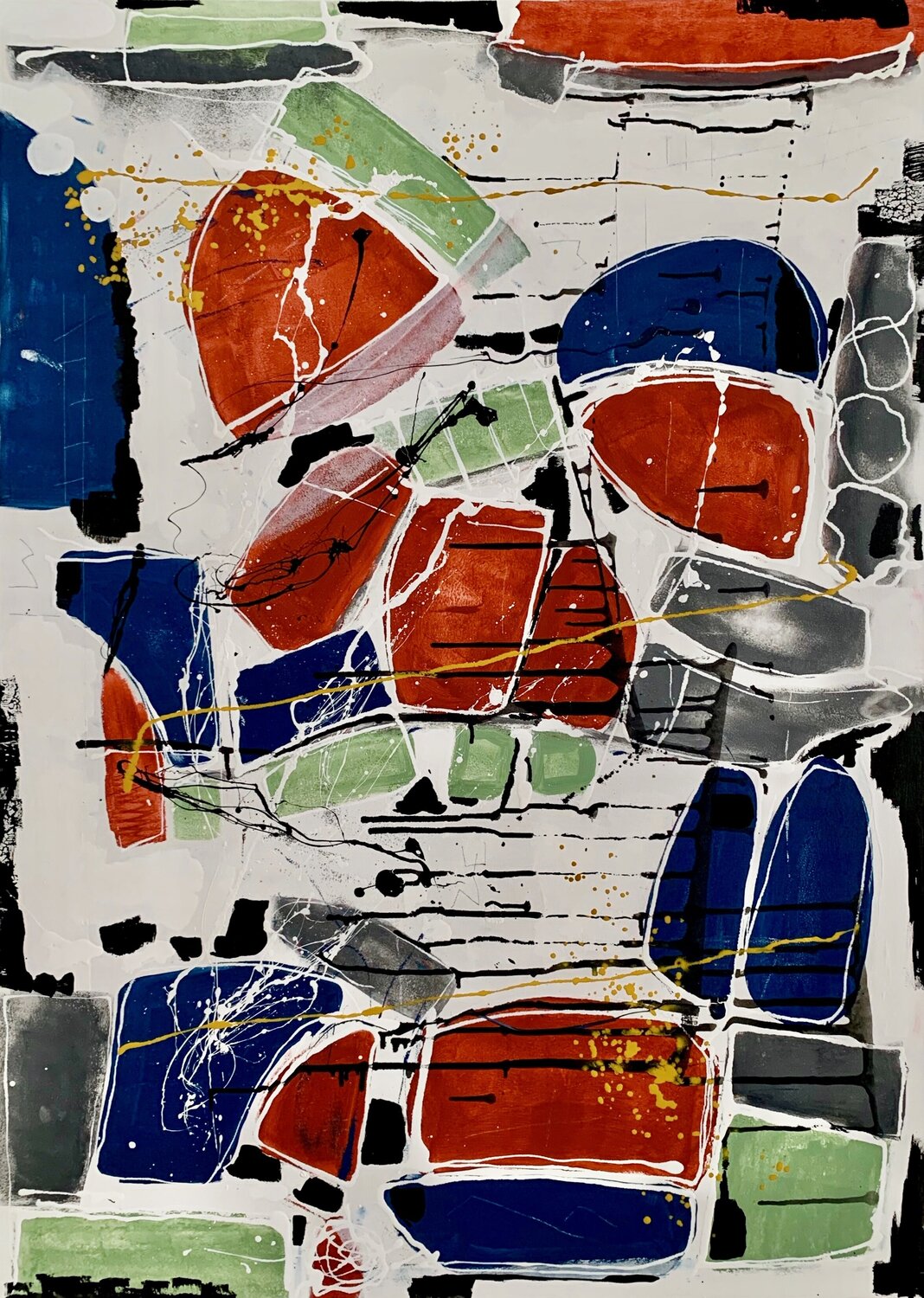 DAYS IN DELOS #9 VERTICAL von Michèle Prévost (2022): Malerei Acryl ...