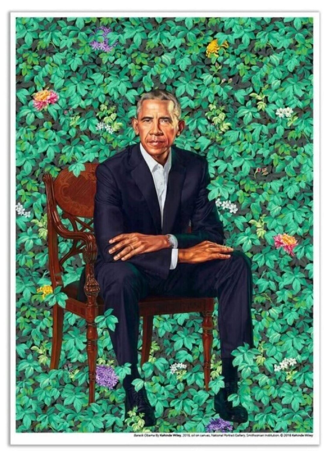 Barack Obama by Kehinde Wiley (2018) : Print Engraving - Singulart