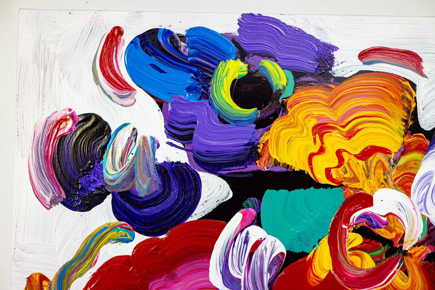 Peter Max Nicolae Gallerie Media Original Painting 32x24 1999 with Signature, Label, and Studio ...