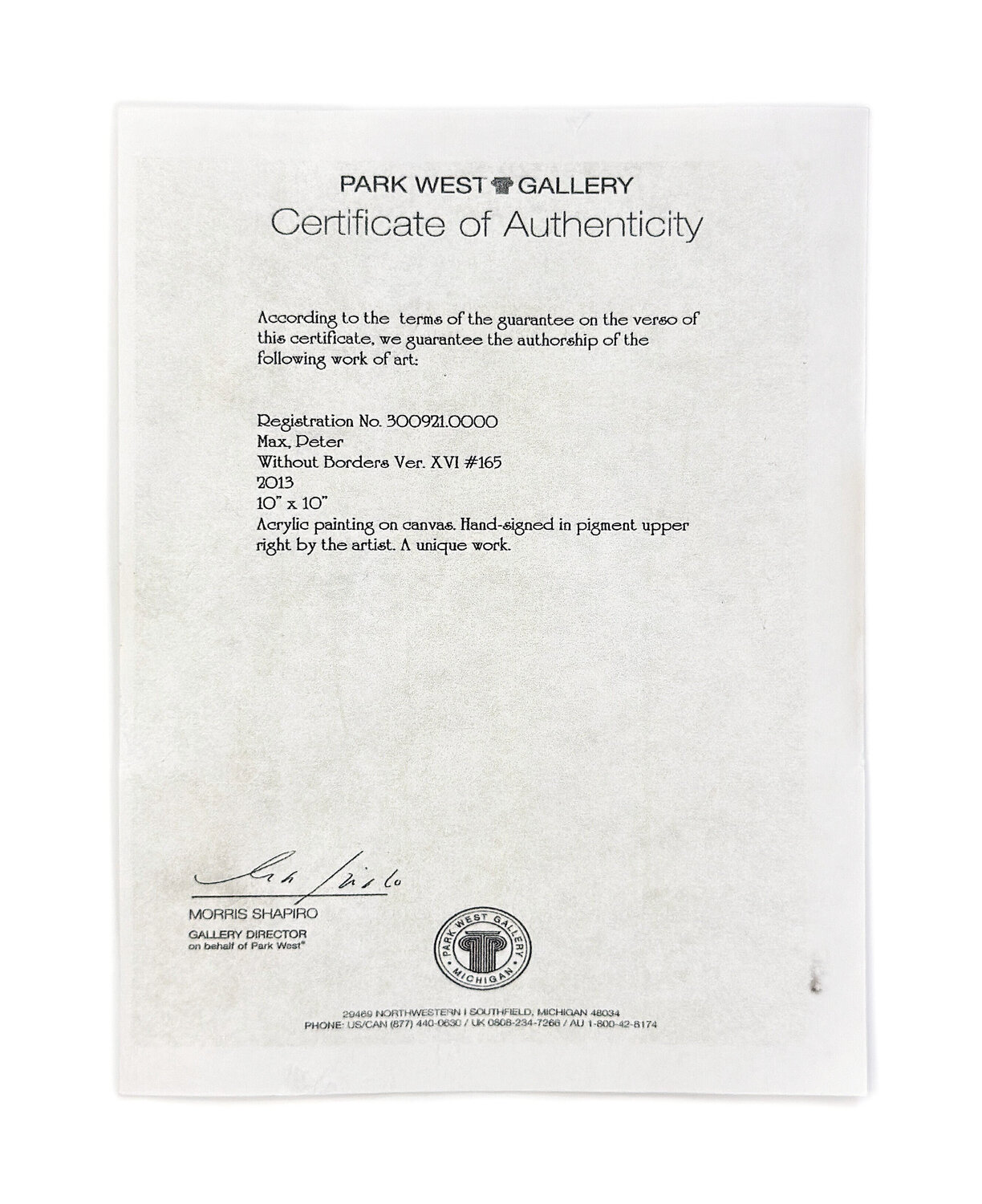 Without Borders Ver. XVI #165 (original painting on canvas) by Peter ...