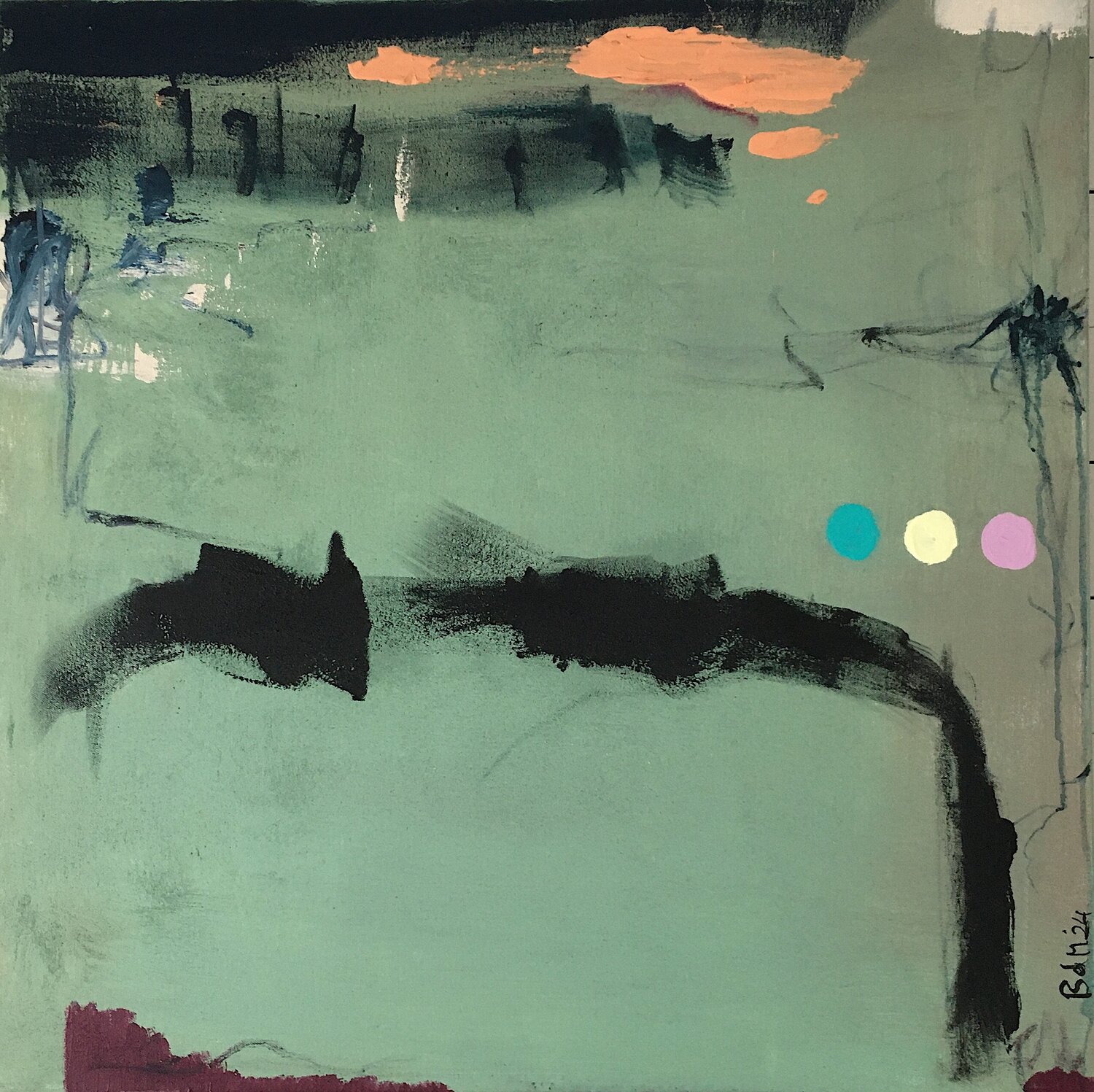 The bridge at night by Barbara D’Angelo Månsson (2024) : Painting ...