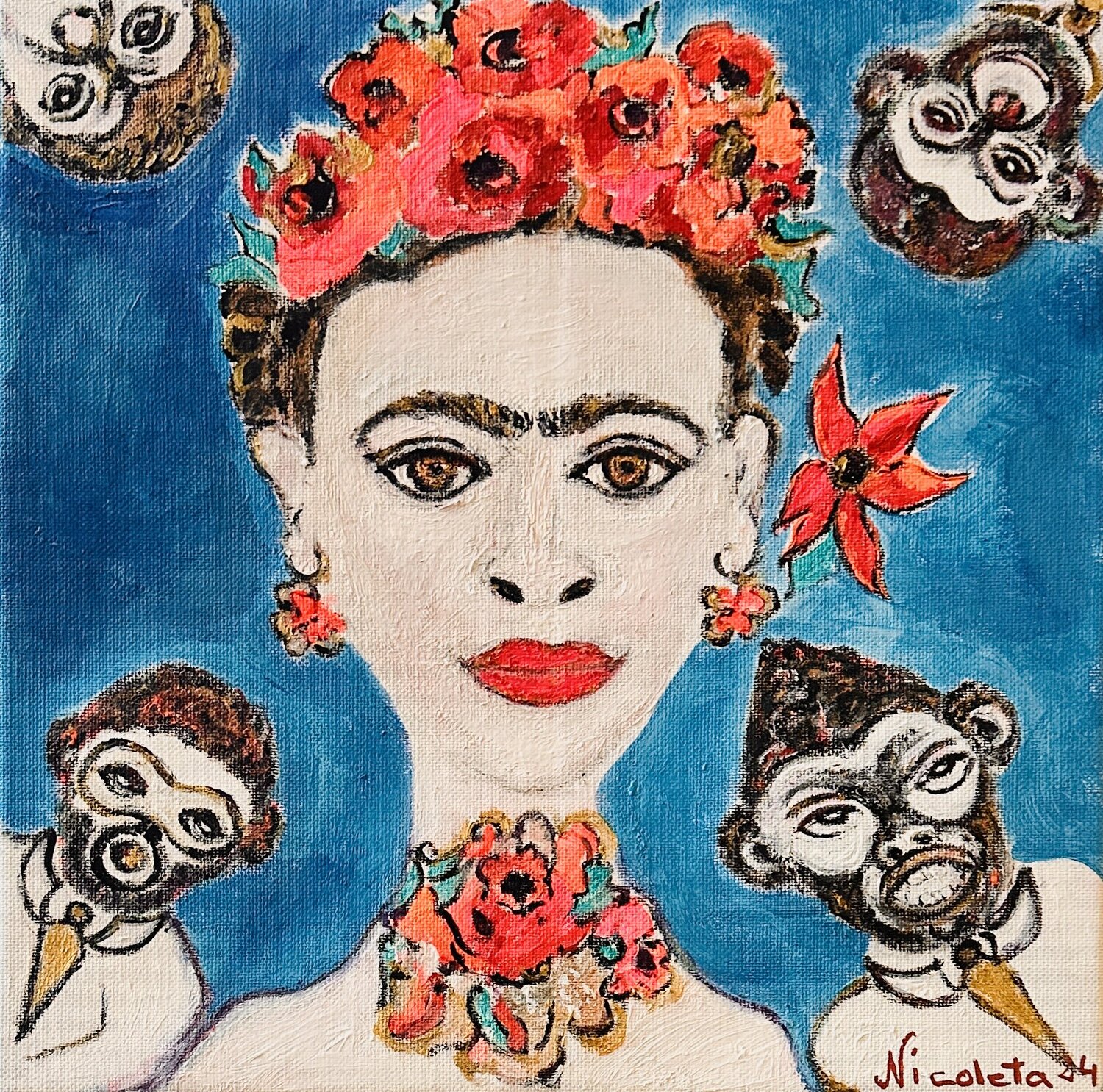 Frida im Reich der Affen de Nicoleta Albei-Wigger (2024) : Peinture ...