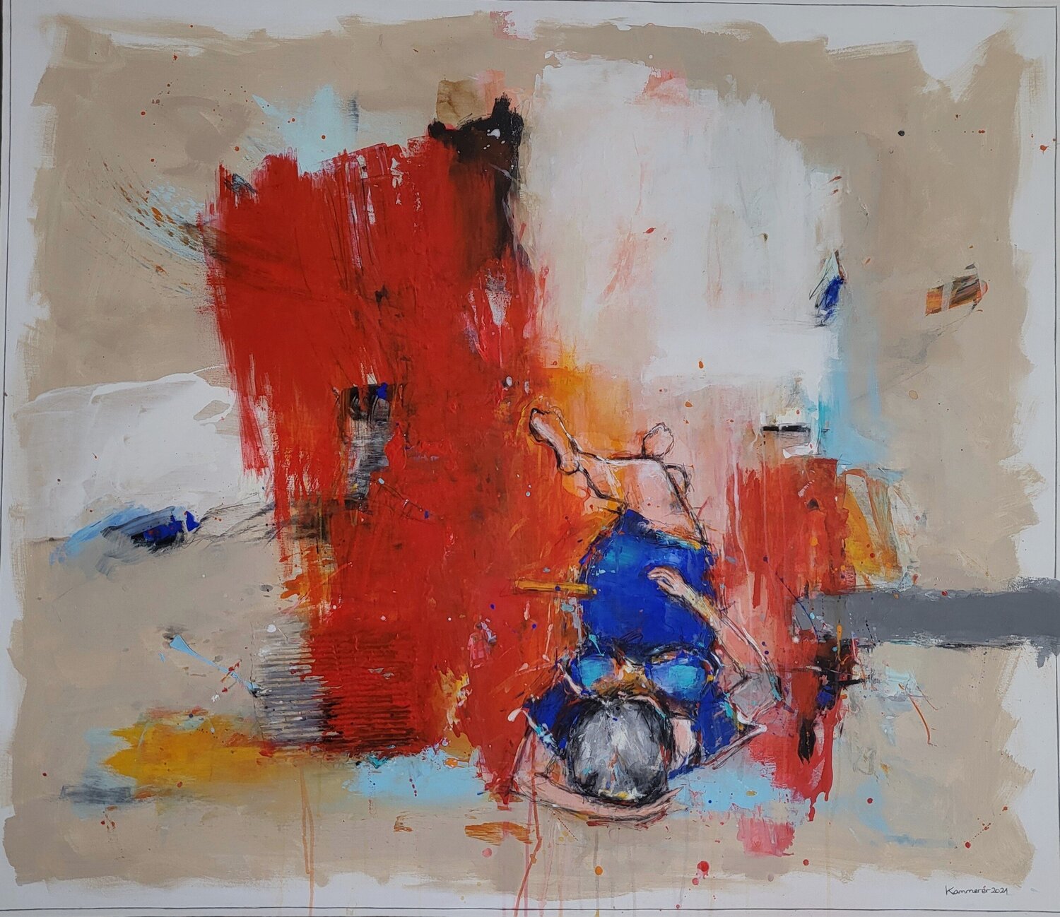 Auftanken! by Maria Kammerer (2021) : Painting Acrylic, Pencil on ...