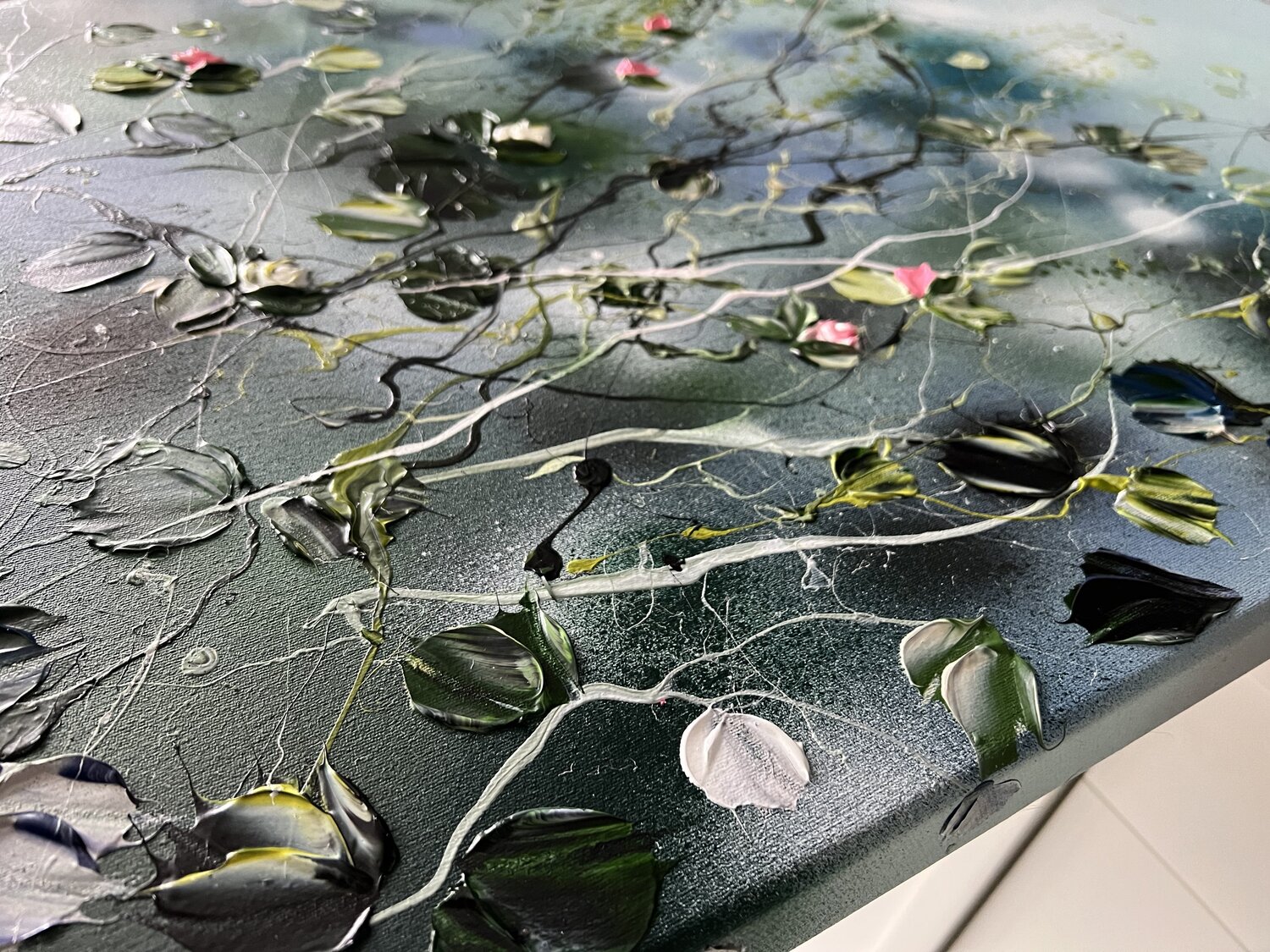 "Loud Silence" large floral art by Anastassia Skopp (2022) : Painting ...