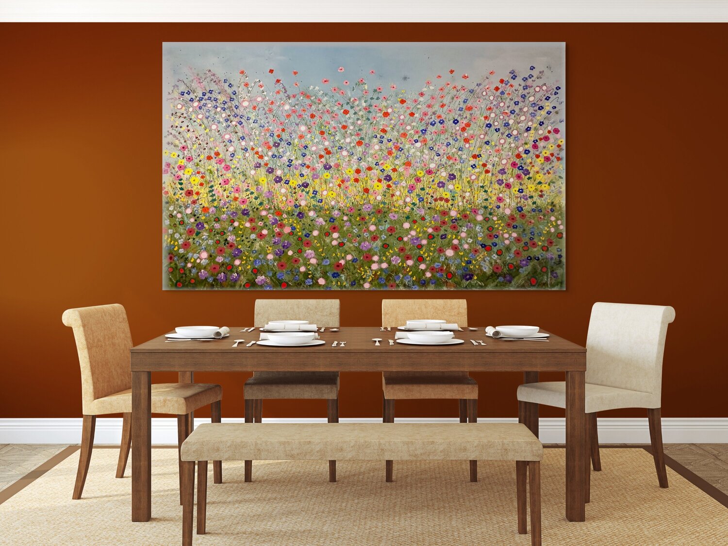 Wildflower Wonderland von Dorothea Sandra (2024): Malerei Acryl auf ...