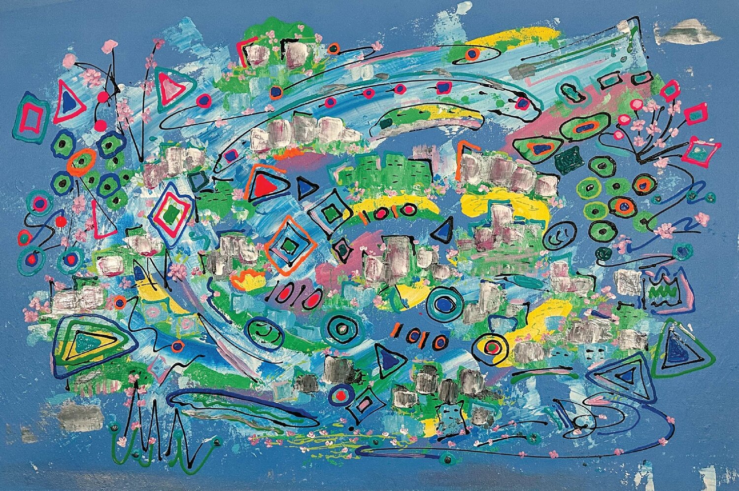 Pretty City Art by Dorothea Sandra (2024) : Painting Acrylic on Canvas ...