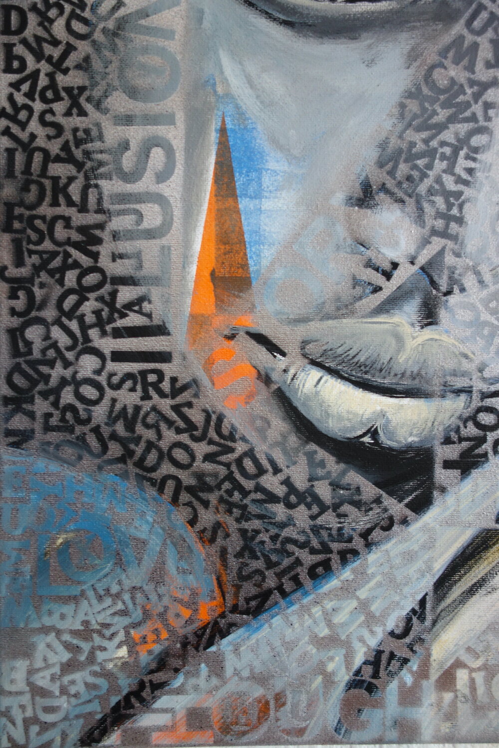 Thinking woman von Veronika Ban (2022): Malerei Acryl, Lack auf ...