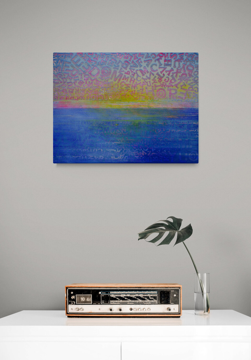 Hopeful horizon von Veronika Ban (2022): Malerei Acryl, Lack auf ...