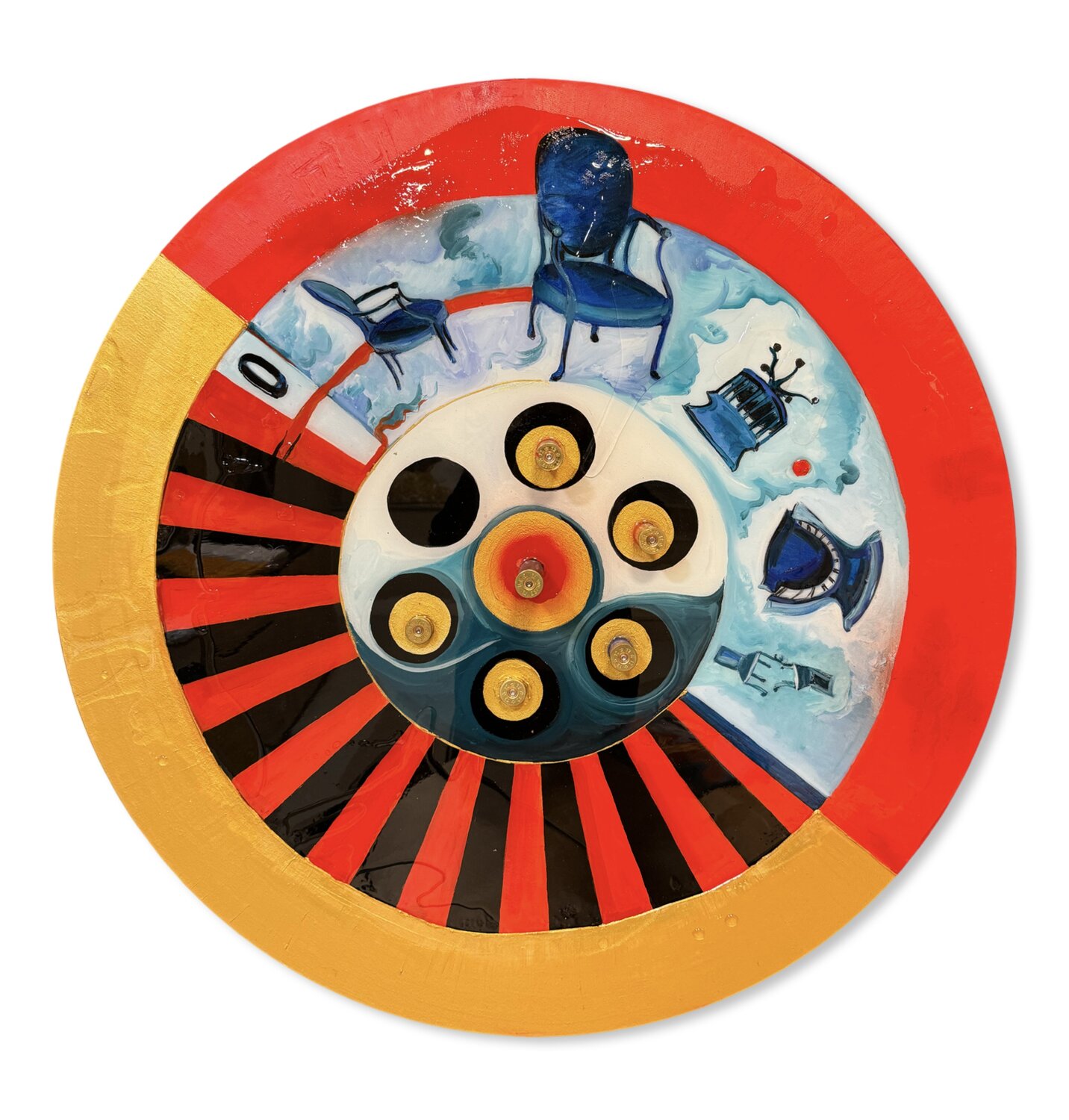 El juego de la vida by Aleksandra Istorik (2023) : Painting Gilding, Objects on Canvas - Singulart