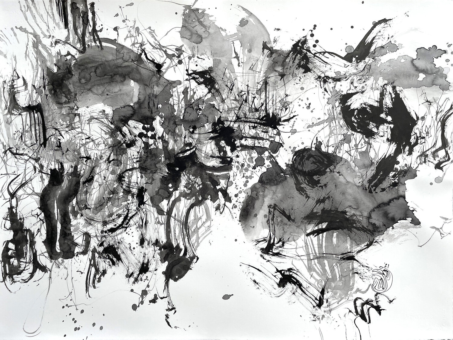 Peak by Andy Yang (2021) : Work on Paper Ink on Paper - Singulart