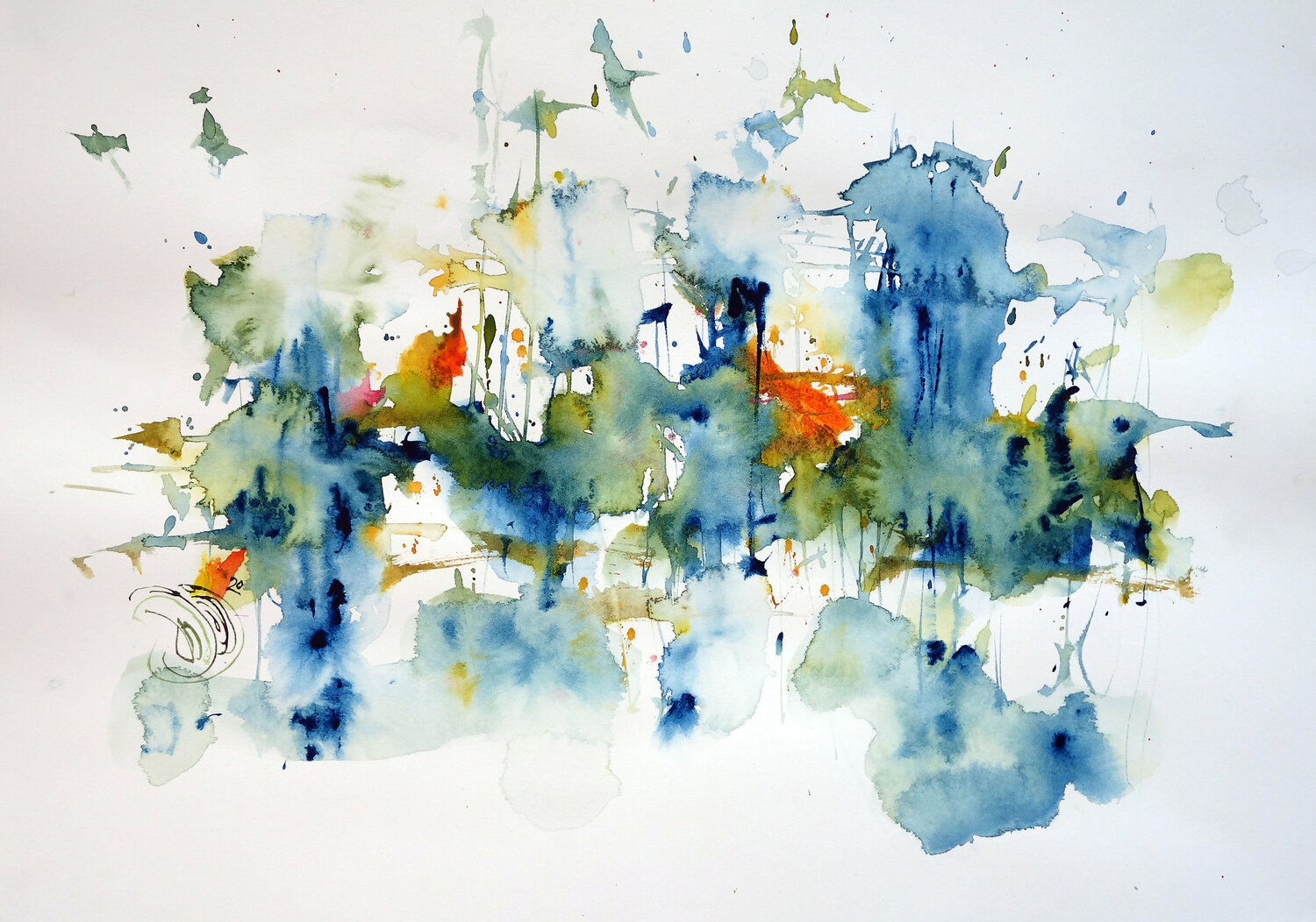 Morning Walk by Andy Yang (2020) : Work on Paper Watercolor on Paper ...