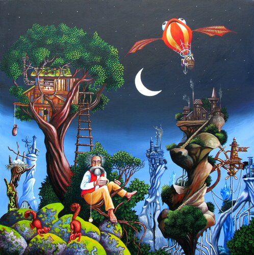 der geheime Ort by Peter Wall (2023) : Painting Acrylic on Wood - Singulart