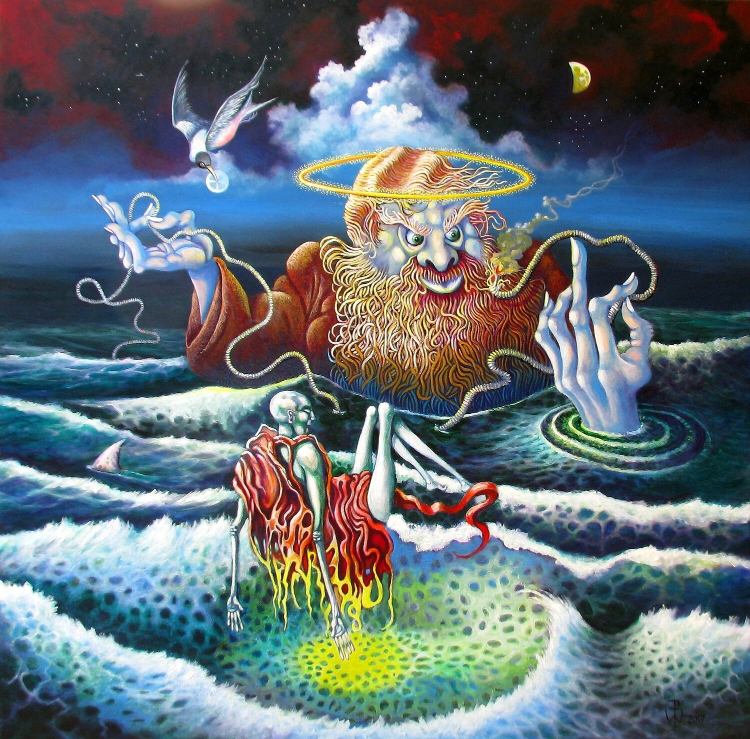 wenn der Faden abgebrannt by Peter Wall (2017) : Painting Acrylic on ...