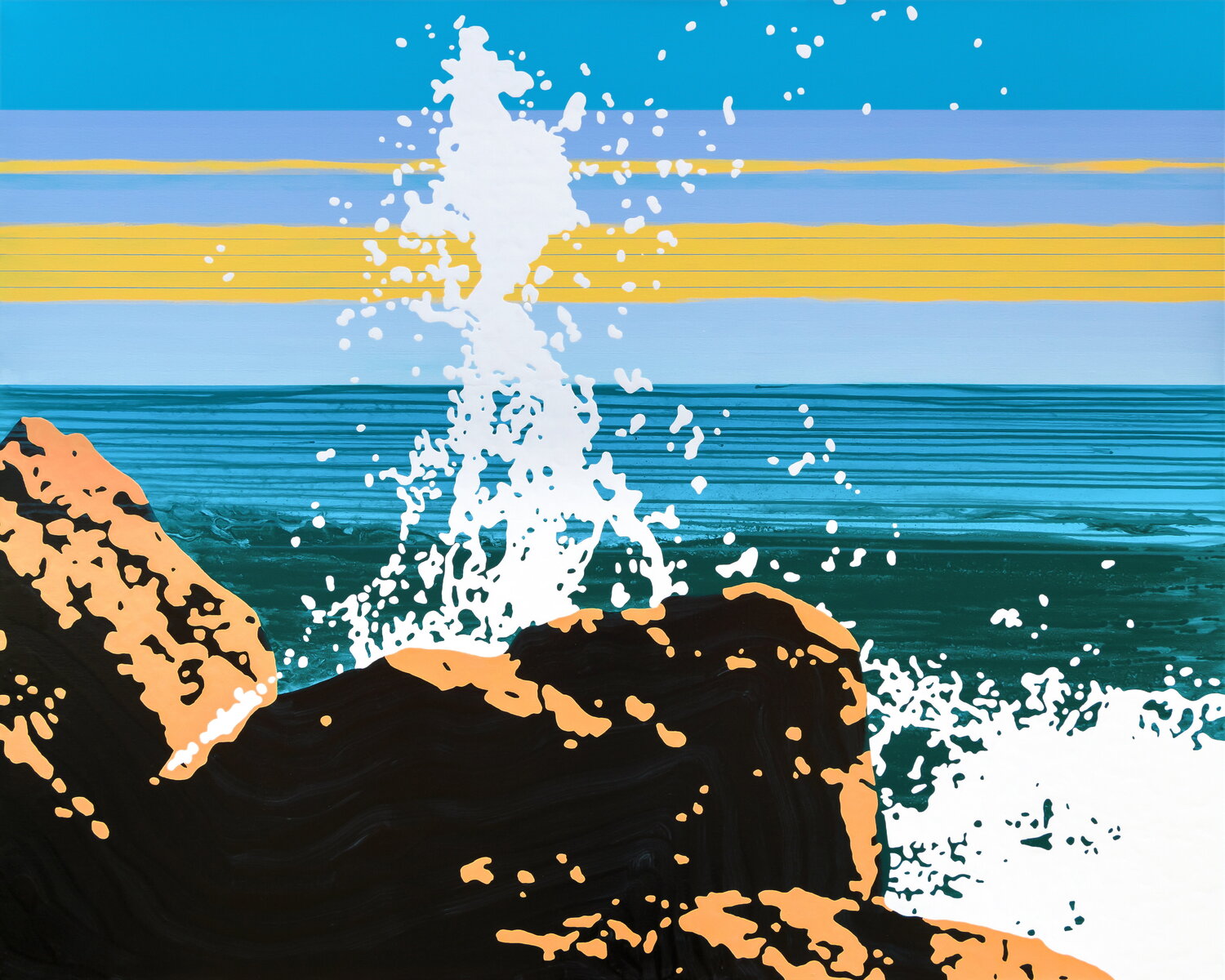 Lentas II von Markus Honerla (2020): Malerei Acryl, Lack auf Leinwand ...