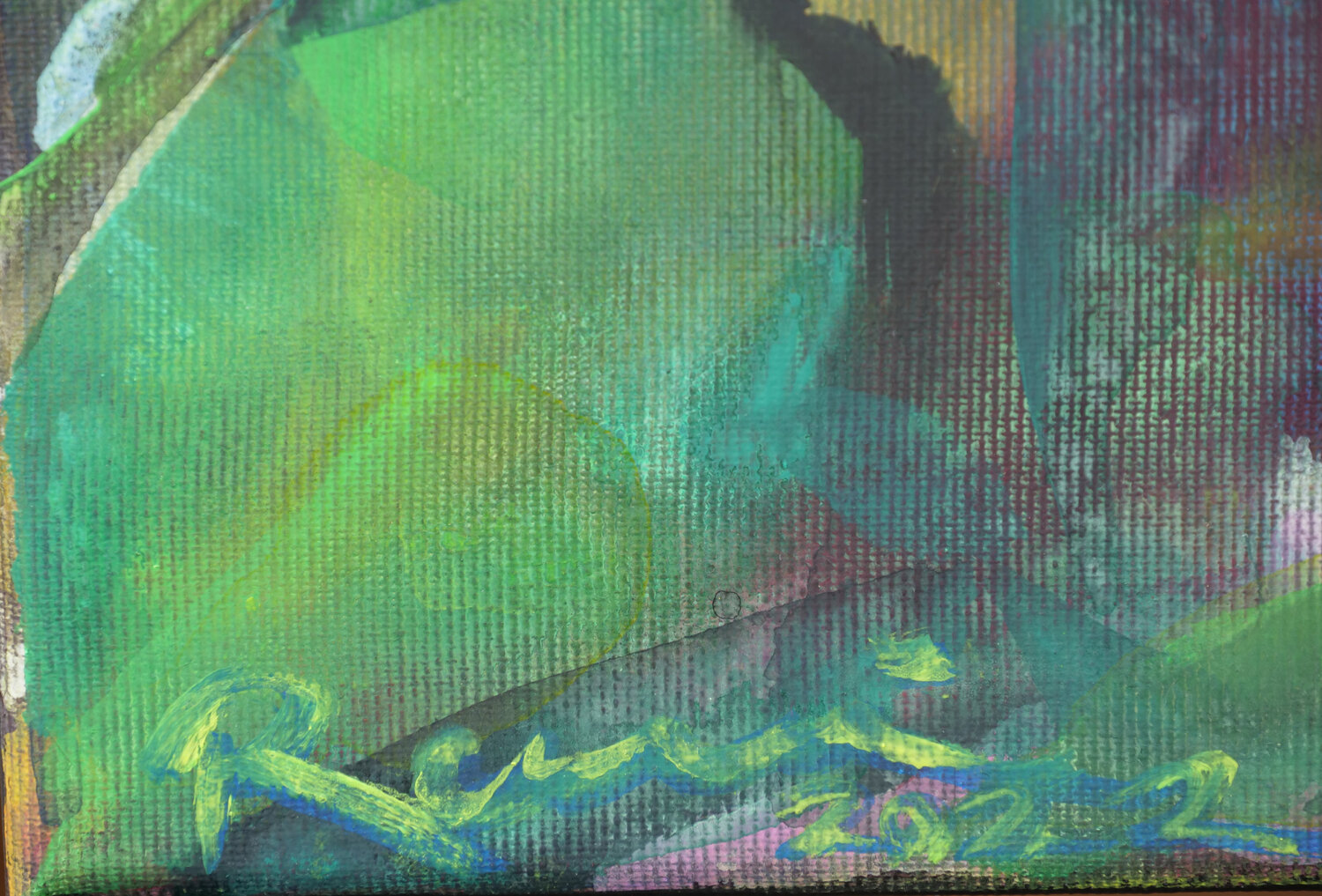 Der Sommer war sehr gross by Rani B. Knobel (2022) : Painting Acrylic, India Ink on Canvas ...