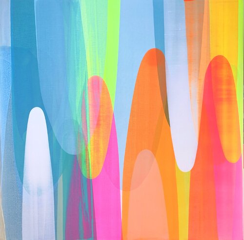 Zenpolychromo 17 von Tanja Hoffmann (2024): Malerei Acryl auf Leinwand ...