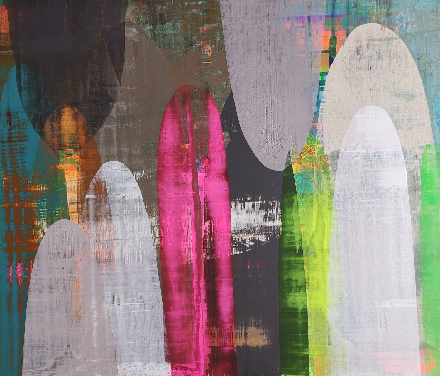 Zenpolychromo 9 von Tanja Hoffmann (2024): Malerei Acryl auf Leinwand ...