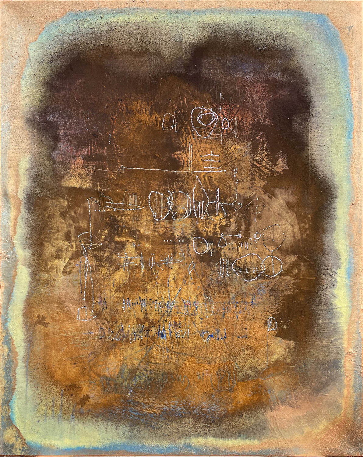 Hommage an die Erde by Beate Hanek (2024) : Painting Acrylic, Oil on ...