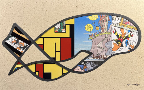 Donald Duck | Mixed Media Collage Unikat by AKIRA MMXX (N.D) : Work on ...
